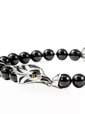 John Hardy Sterling Silver Onyx Eagle Bead Bracelet - Black