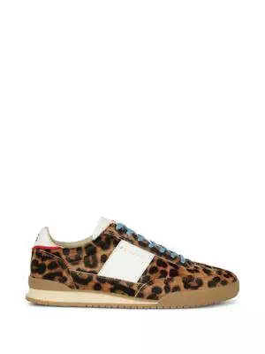Paul Smith Dover Leopard-print Stripe Sneakers - Brown