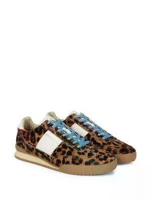 Paul Smith Dover Leopard-print Stripe Sneakers - Brown