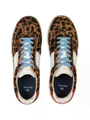 Paul Smith Dover Leopard-print Stripe Sneakers - Brown