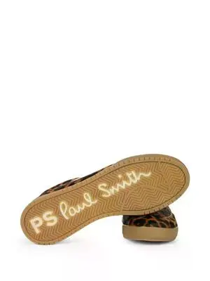 Paul Smith Dover Leopard-print Stripe Sneakers - Brown