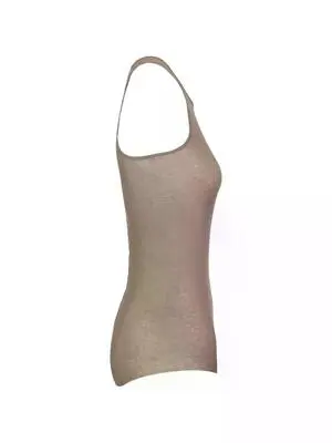 Rick Owens Ribbed Knit Top - Neutrals