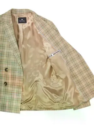 Paul Smith Checked Double-breasted Blazer - Brown