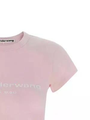 Alexander Wang Crystal Logo Baby Tee - Pink