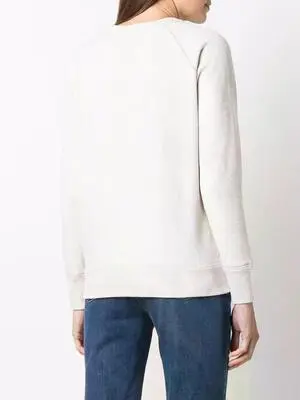 MARANT ETOILE Isabel Logo-print Crew-neck Sweatshirt - Neutrals