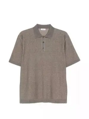 Agnona Textured Polo Shirt - Neutrals