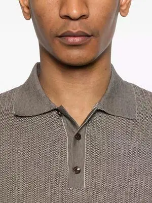 Agnona Textured Polo Shirt - Neutrals