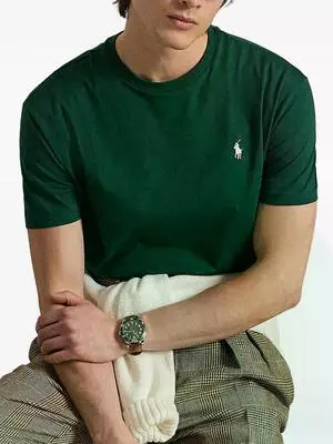 Polo Ralph Lauren Slim Fit Embroidered Crewneck T-shirt - Green