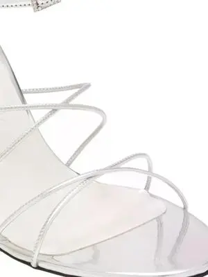 Studio Amelia Greta Strappy Heeled Sandals - Silver