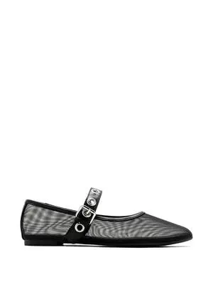 Senso Constance Eyelet-strap Ballet Flats - Black