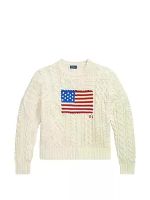 Polo Ralph Lauren Cable-knit Flag Sweater