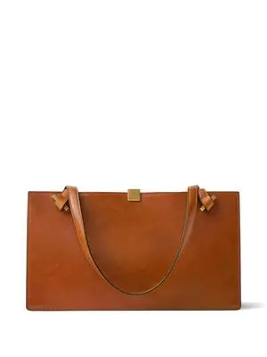 Versace Severine Leather Tote Bag - Brown