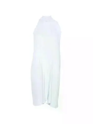 GONGDID DESIGN Pleated Halterneck Dress - Blue