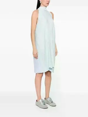GONGDID DESIGN Pleated Halterneck Dress