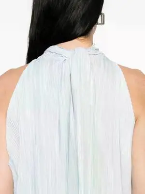 GONGDID DESIGN Pleated Halterneck Dress