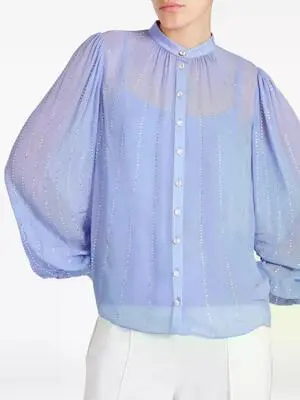 TEMPERLEY LONDON Villanelle Embellished Blouse - Blue