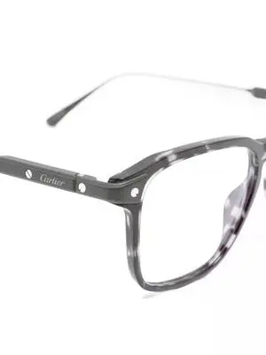 Cartier Tortoiseshell-pattern Eyeglasses - Grey