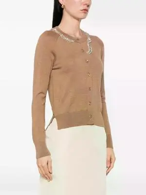 Simone Rocha Embellished Cardigan - Brown
