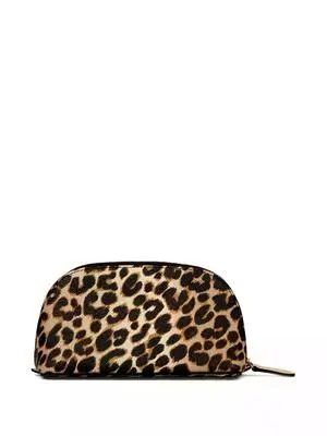 Smythson Leopard Print Makeup Bag