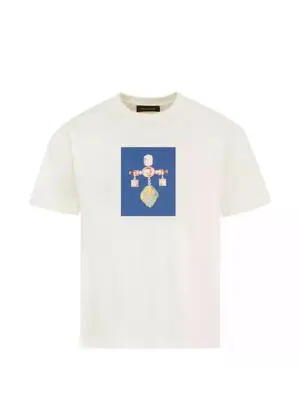 WALES BONNER Compass Graphic T-shirt - Neutrals