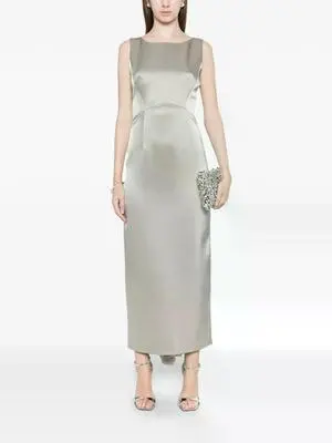 FELY CAMPO Sleeveless Boat Neck Mid-length Dress