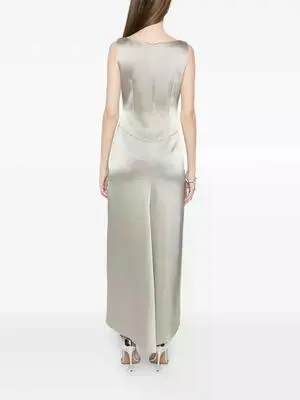 FELY CAMPO Sleeveless Boat Neck Mid-length Dress
