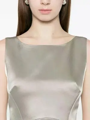 FELY CAMPO Sleeveless Boat Neck Mid-length Dress