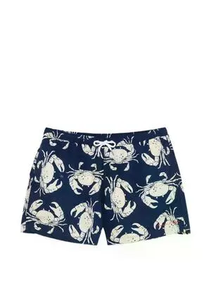 Maison Labiche Crab-print Swim Shorts - Blue