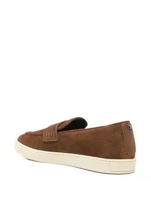 Canali Penny-strap Loafers - Brown