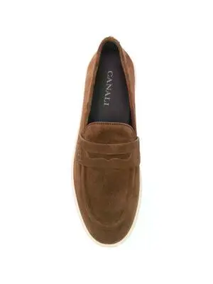 Canali Penny-strap Loafers - Brown