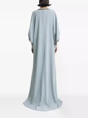 GEMY MAALOUF Beaded V-neckline Maxi Kaftan