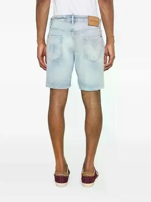 Dsquared2 Light Wash Distressed Denim Shorts