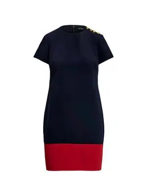 Ralph Lauren Button Colour-block Mini Dress