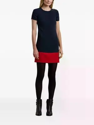Ralph Lauren Button Colour-block Mini Dress