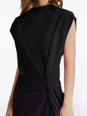 GEMY MAALOUF Loose Cut Draping Maxi Dress - Black