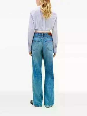Tommy Hilfiger Striped Cropped Shirt - White