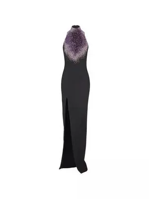 Balmain Halterneck Maxi Dress - Black