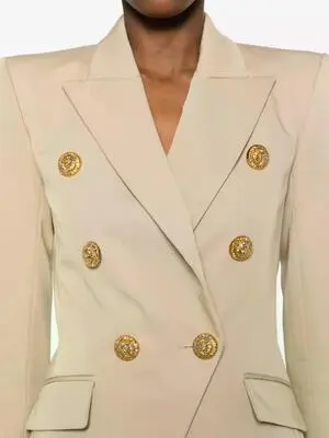 Balmain Double-breasted Buttoned Blazer - Neutrals
