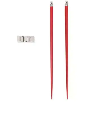 Shanghai Tang Year Of The Snake Chinese Zodiac Chopsticks - Red