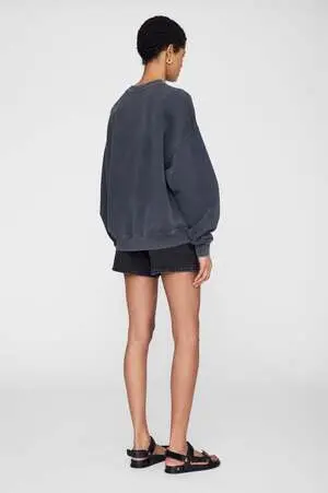 ANINE BING Miles Palms Graphic Sweatshirt - Washed Grey
