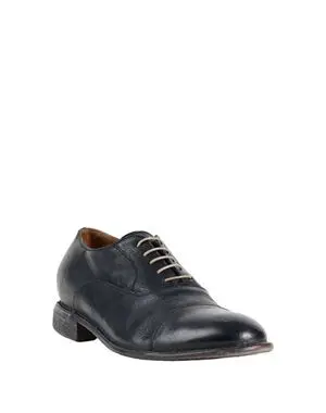 Moma Lace-up Shoes In Calfskin Leather - Blue