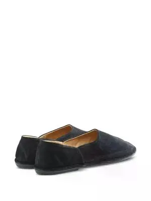 THE ROW Suede Slippers