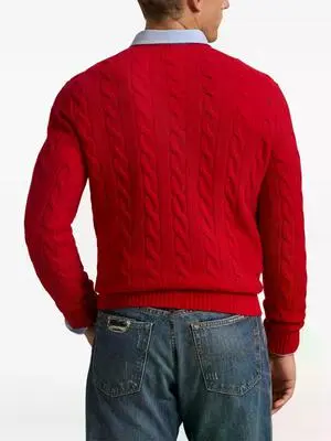 Polo Ralph Lauren Cable-knit Crew-neck Sweater - Red