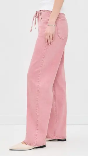 Rag & Bone Featherweight Phoebe Drawstring Jeans - Raspberry