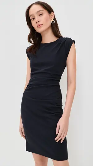 Vince Twisted Drape Jersey Dress