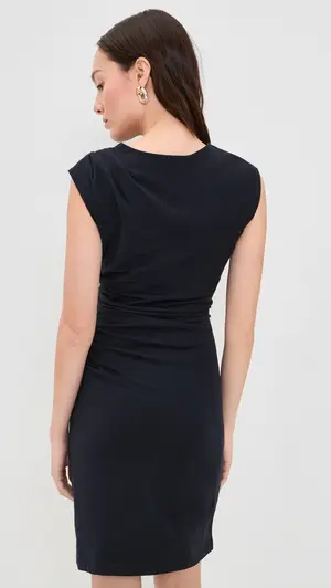 Vince Twisted Drape Jersey Dress