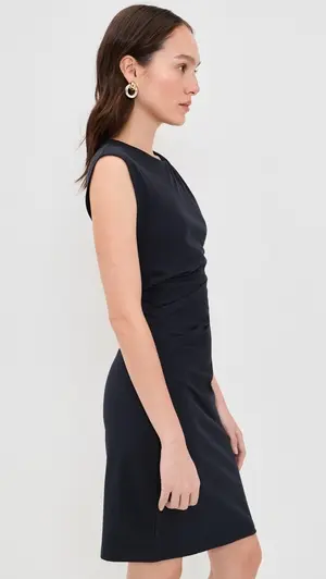 Vince Twisted Drape Jersey Dress