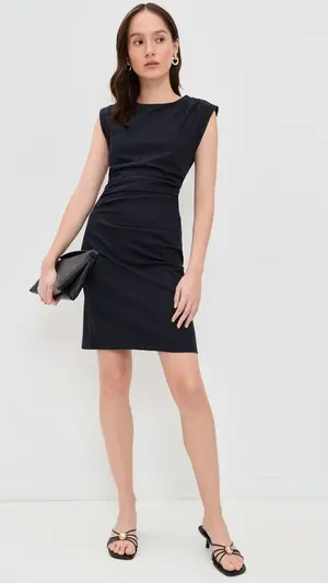 Vince Twisted Drape Jersey Dress