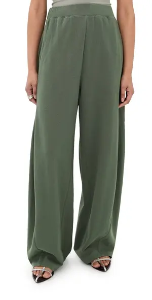 Tibi French Terry Sweatpants - Olive