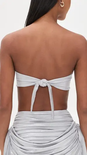 Norma Kamali Johnny D Top - Silver